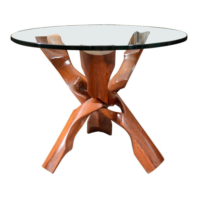 Free-Form Rosewood End Table For Sale at 1stDibs