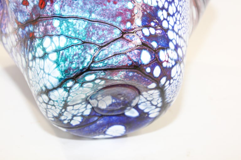 Free Organic Form Signed Blown Art Glass Vase by Bill Kasper For Sale ...