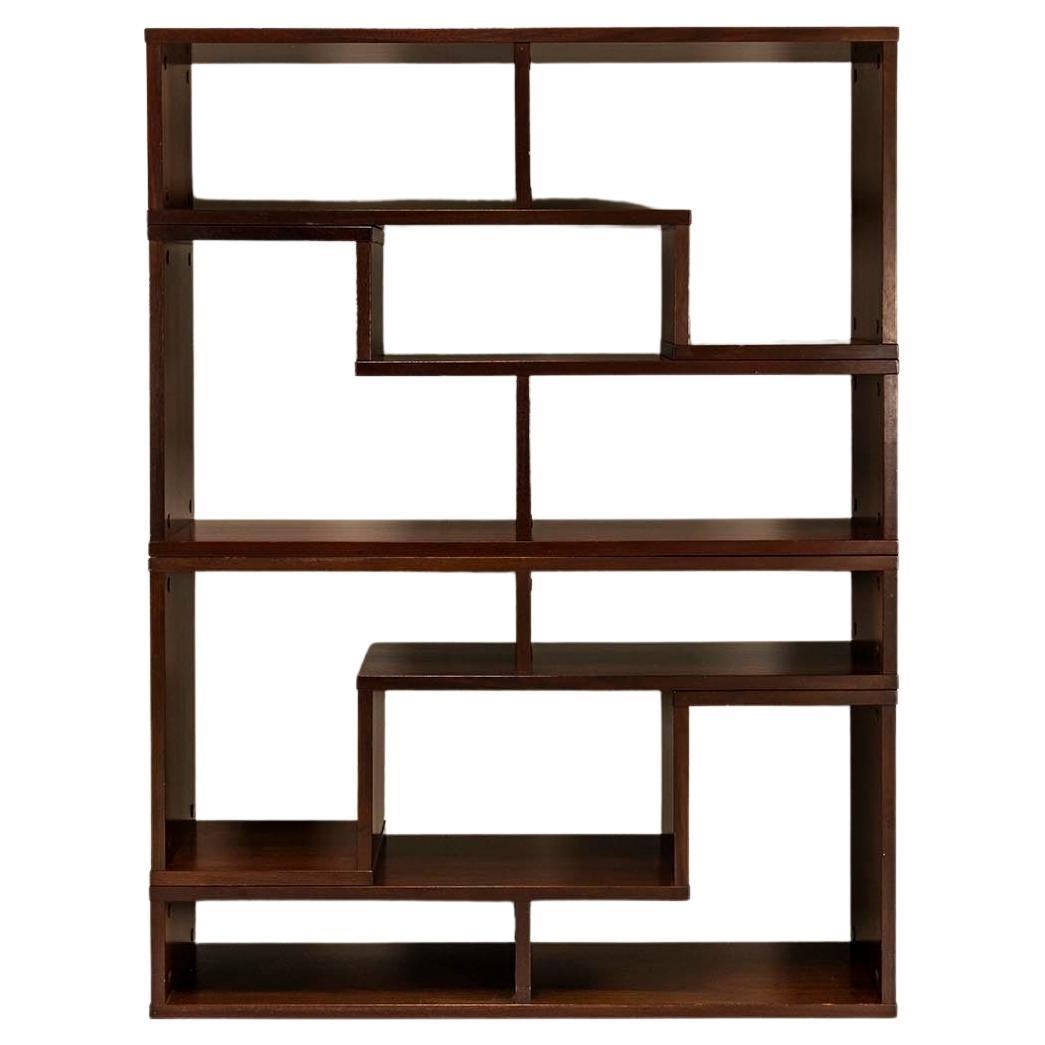 Free Standing Modular Wall Unit Bookcase Veneered In Rosewood, Italy ...