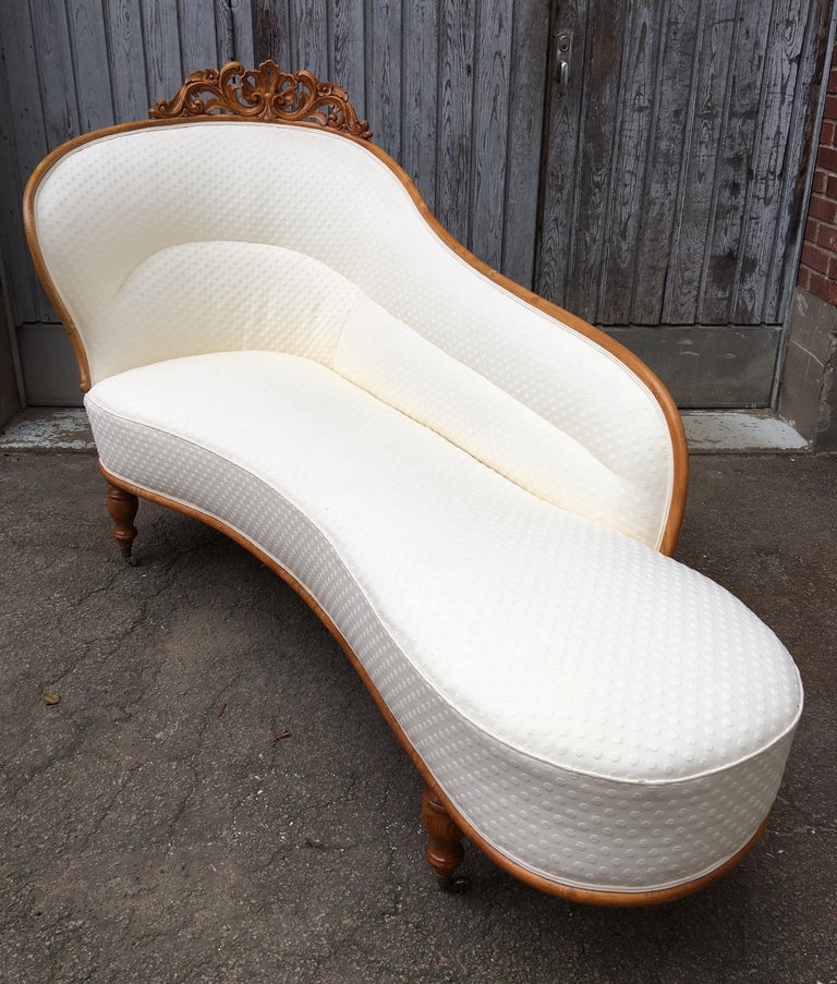 Swedish 19th Century Rococo Chaise Lounge Chair Daybed at 1stDibs ...