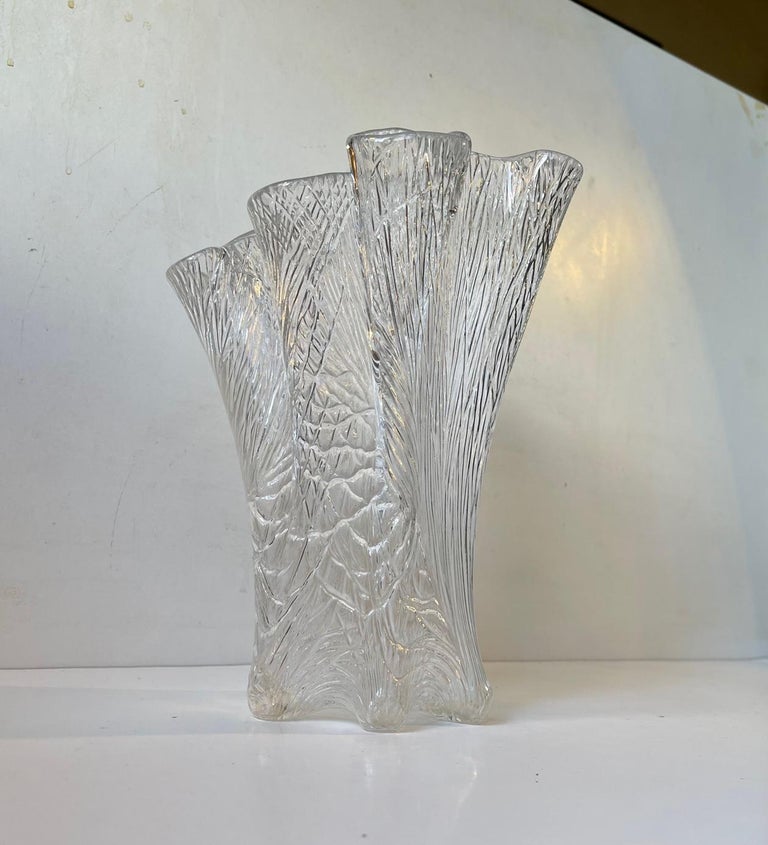 Freeform Art Glass Vase by Severin Brørby for Hadeland Norway, 1970s ...