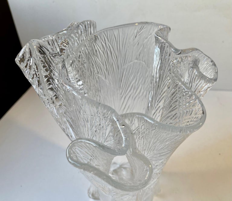 Freeform Art Glass Vase by Severin Brørby for Hadeland Norway, 1970s ...