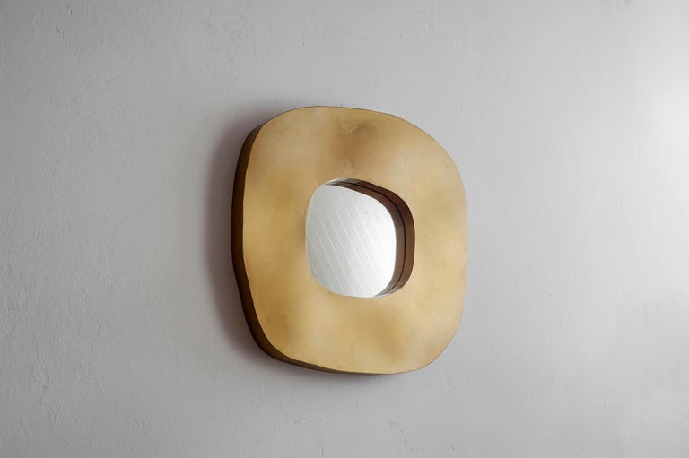Freeform Brass Mirror by Lukasz Friedrich For Sale at 1stDibs