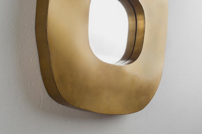 Freeform Brass Mirror by Lukasz Friedrich For Sale at 1stDibs