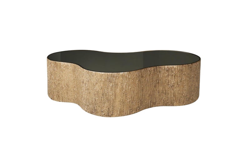 Freeform Coffee Table Sculpted of Reinforced Resin For Sale at 1stDibs