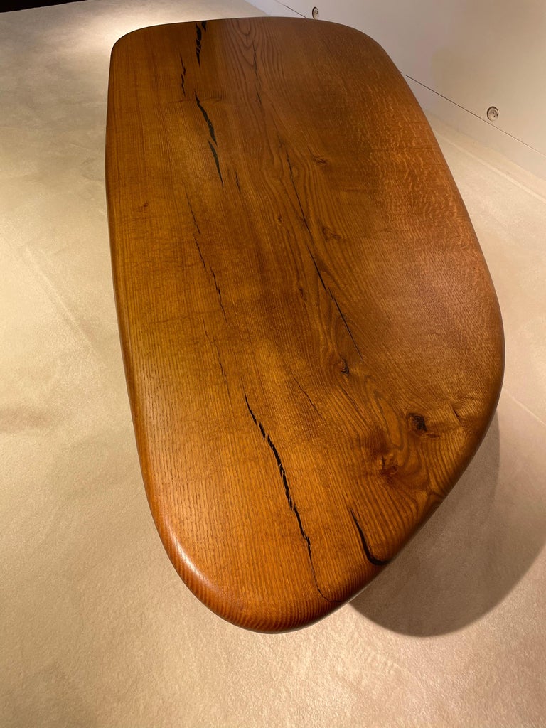 Freeform Oak Coffee Table, 1970 For Sale at 1stDibs