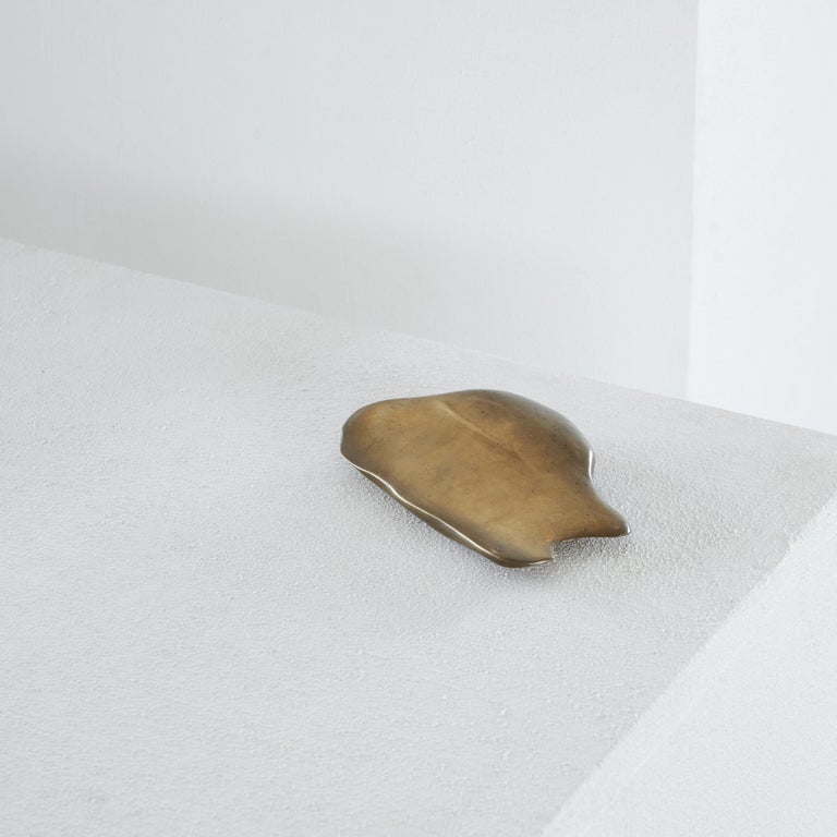 Freeform Paperweight or Sculpture in Patinated Sand Cast Brass at 1stDibs
