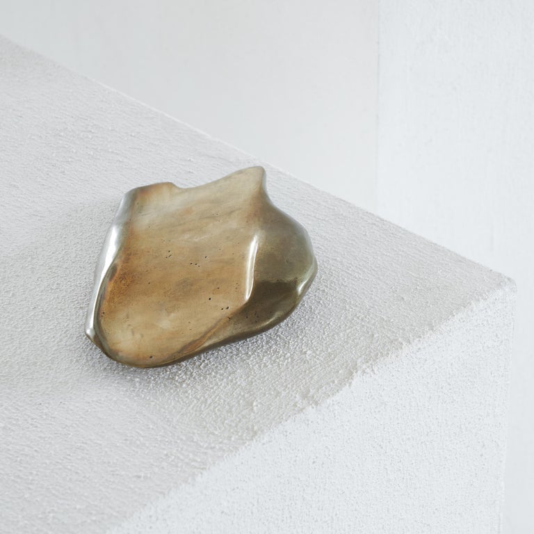 Freeform Paperweight or Sculpture in Patinated Sand Cast Brass at 1stDibs