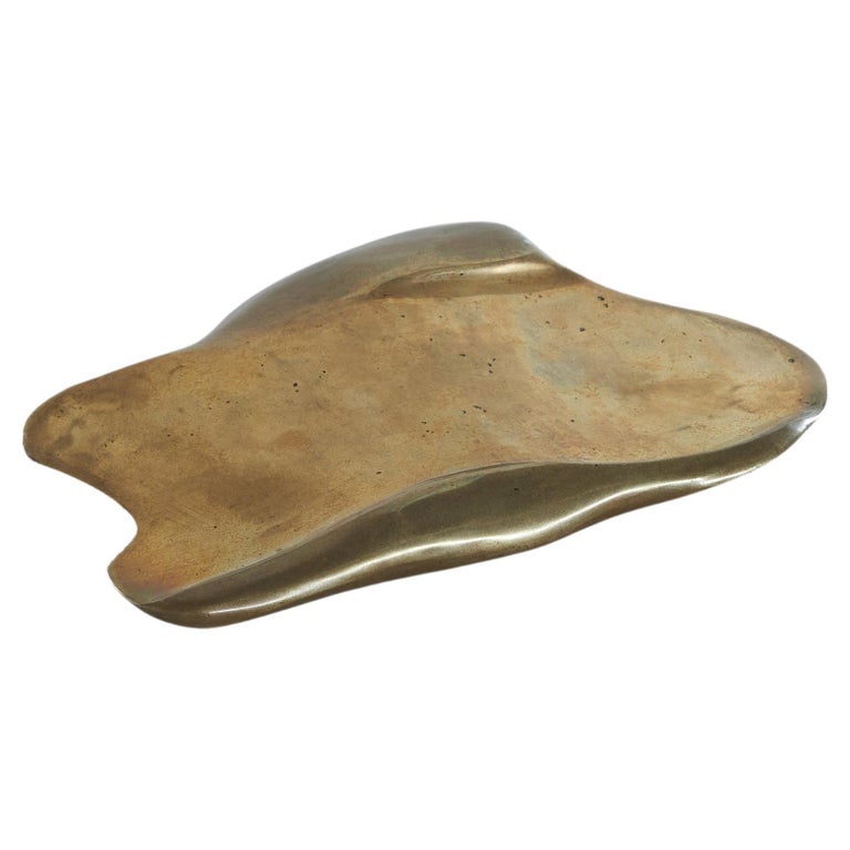 Freeform Paperweight or Sculpture in Patinated Sand Cast Brass at 1stDibs