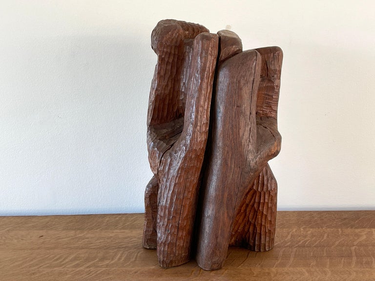 Freeform Solid Wood Sculpture at 1stDibs