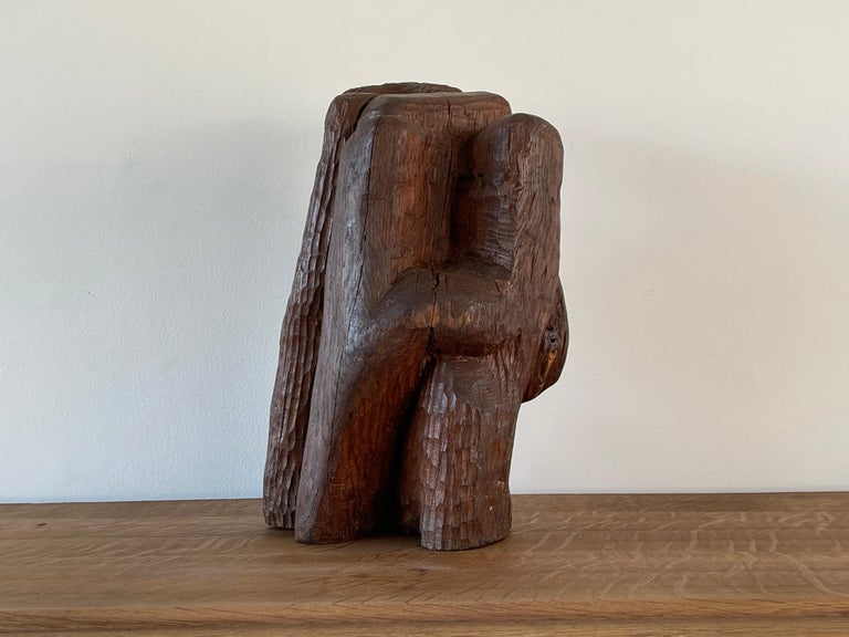 Freeform Solid Wood Sculpture at 1stDibs