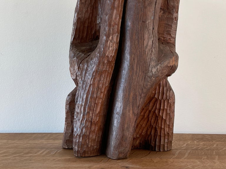 Freeform Solid Wood Sculpture at 1stDibs