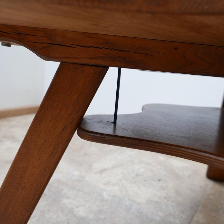 Freeform Wooden Two Tier Dutch Mid-Century Coffee Table at 1stDibs