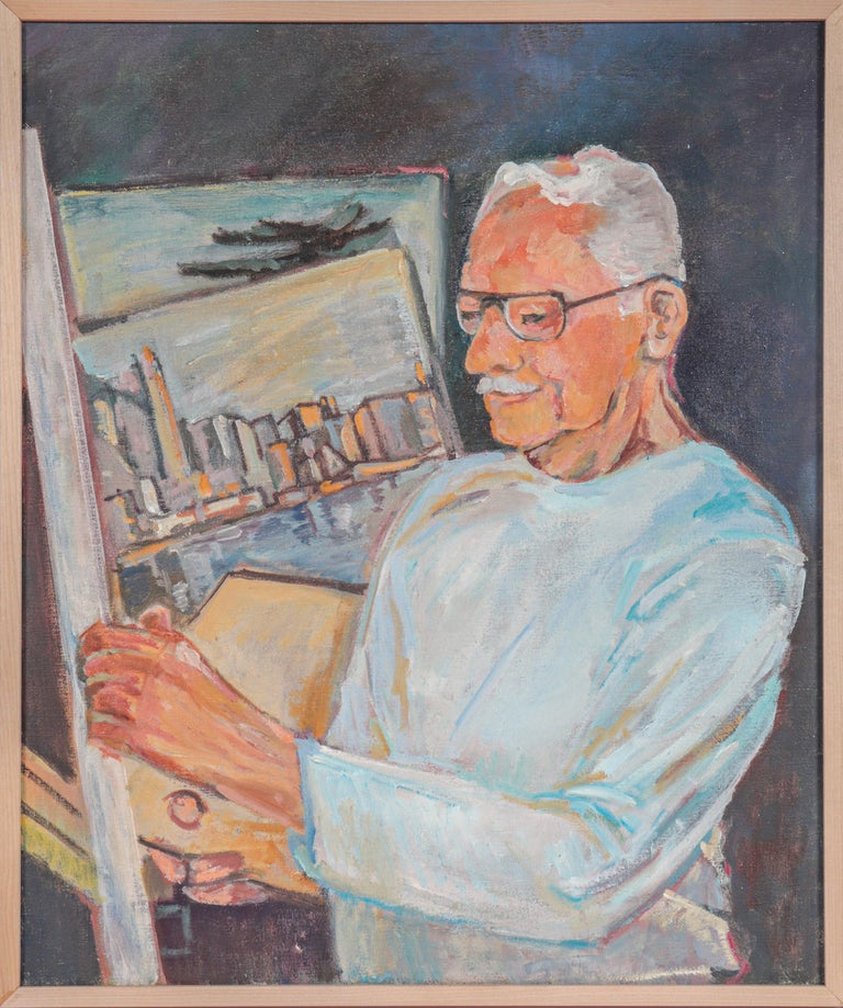 Freeman Sargent - Artist's Self Portrait 20th Century Oil For Sale at ...