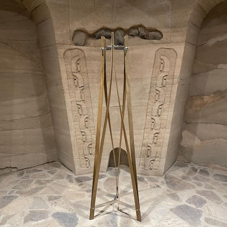 Freestanding Architectural Coat Rack Post Modern in Chrome Steel Bent ...