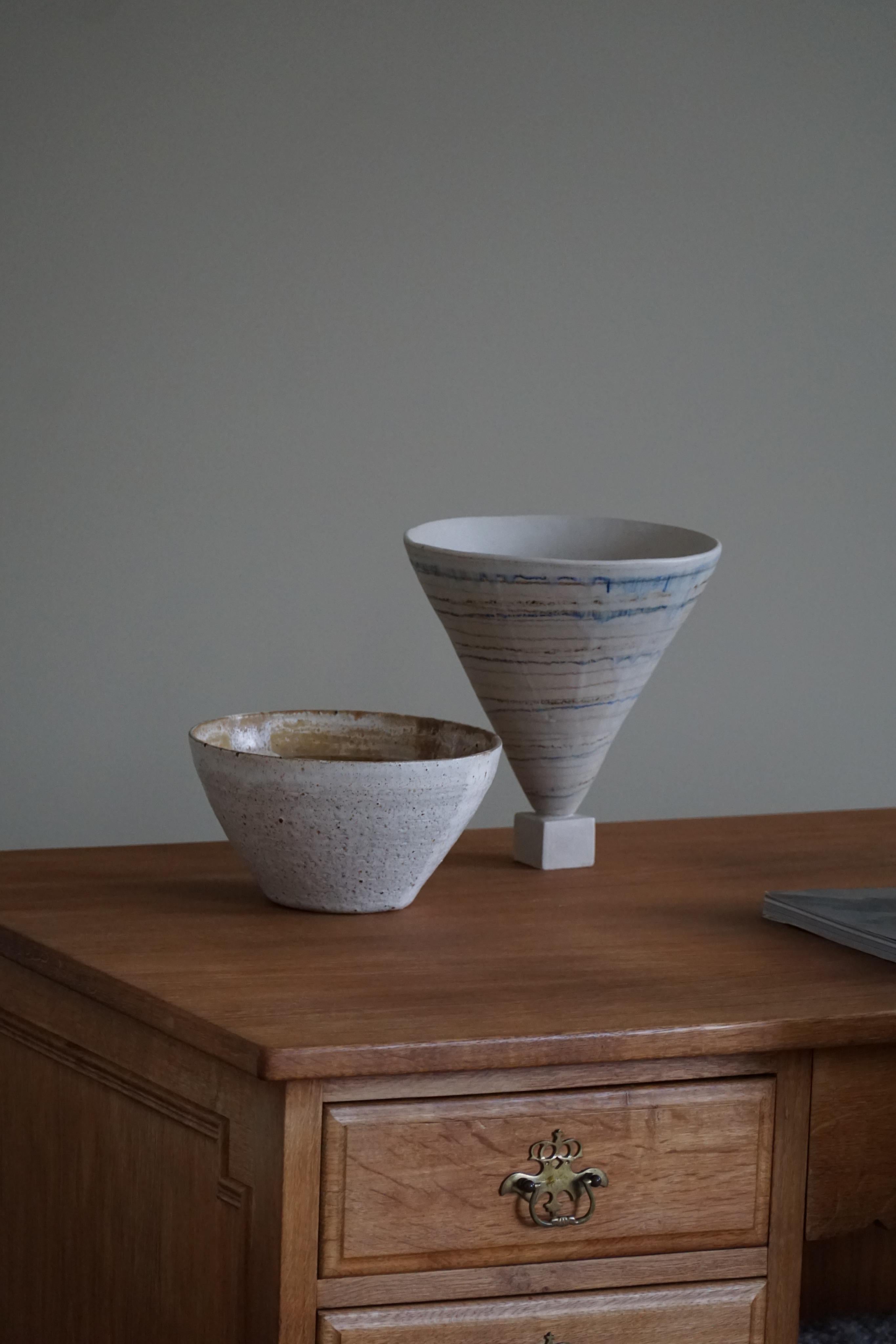 Freestanding Brutalist Desk in Solid Oak, Made by a Danish Cabinetmaker ...