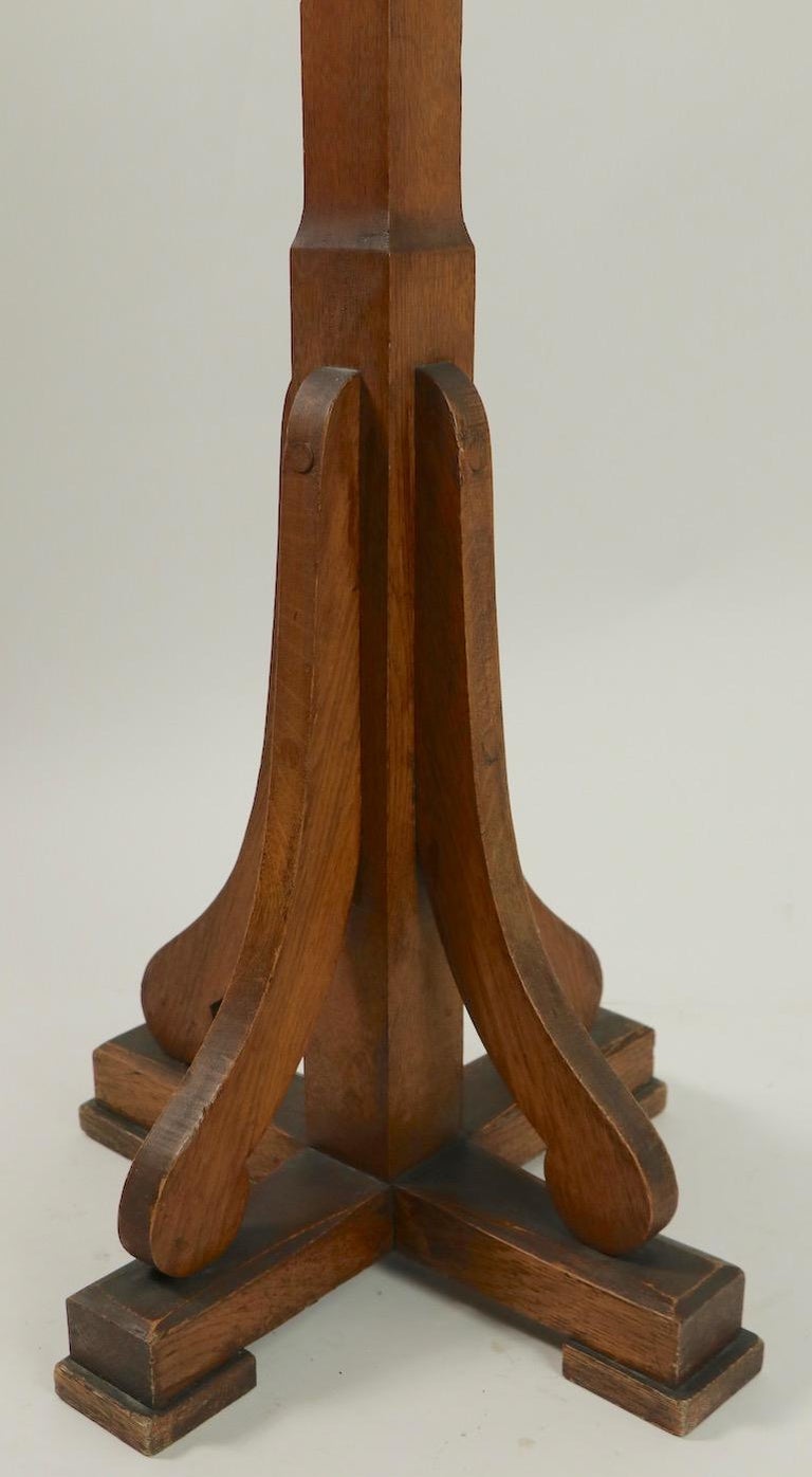 Freestanding Oak Coat Tree Stand at 1stDibs