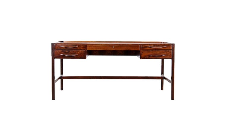 Freestanding Rosewood Desk by Kurt Østervig for Jason Møbler, Danish ...