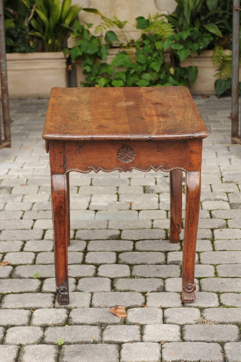French 1790s Louis XV Chestnut Side Table with Single Drawer and ...