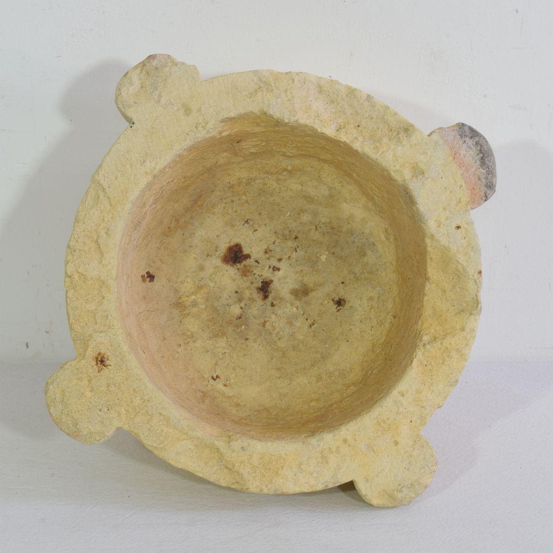 French, 17th-18th Century Weathered Terracotta Mortar For Sale at 1stDibs