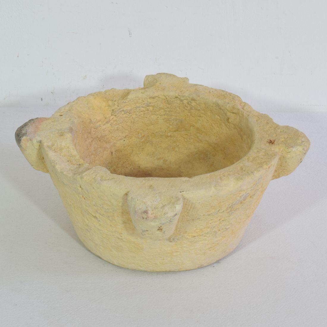French, 17th-18th Century Weathered Terracotta Mortar For Sale at 1stDibs
