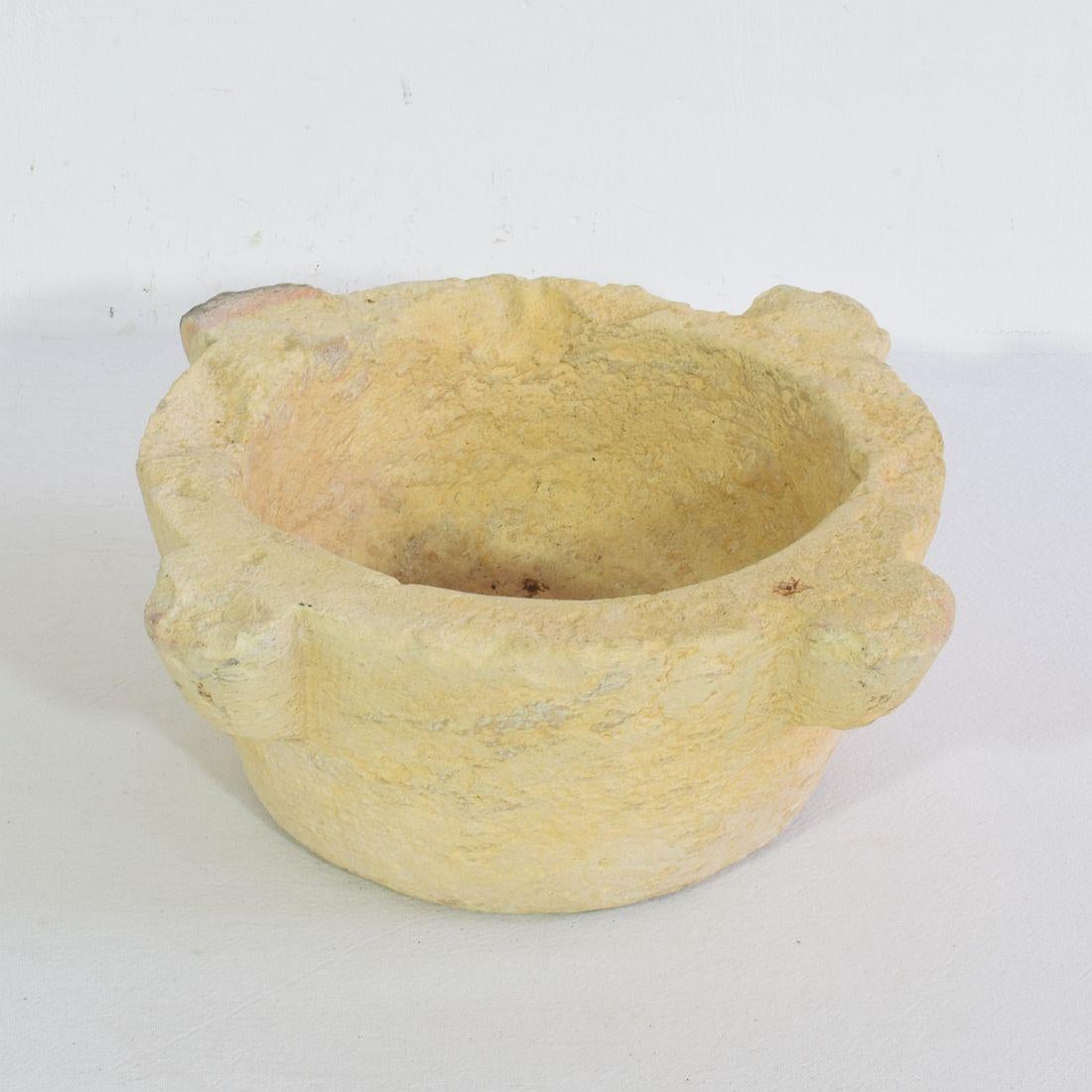 French, 17th-18th Century Weathered Terracotta Mortar For Sale at 1stDibs