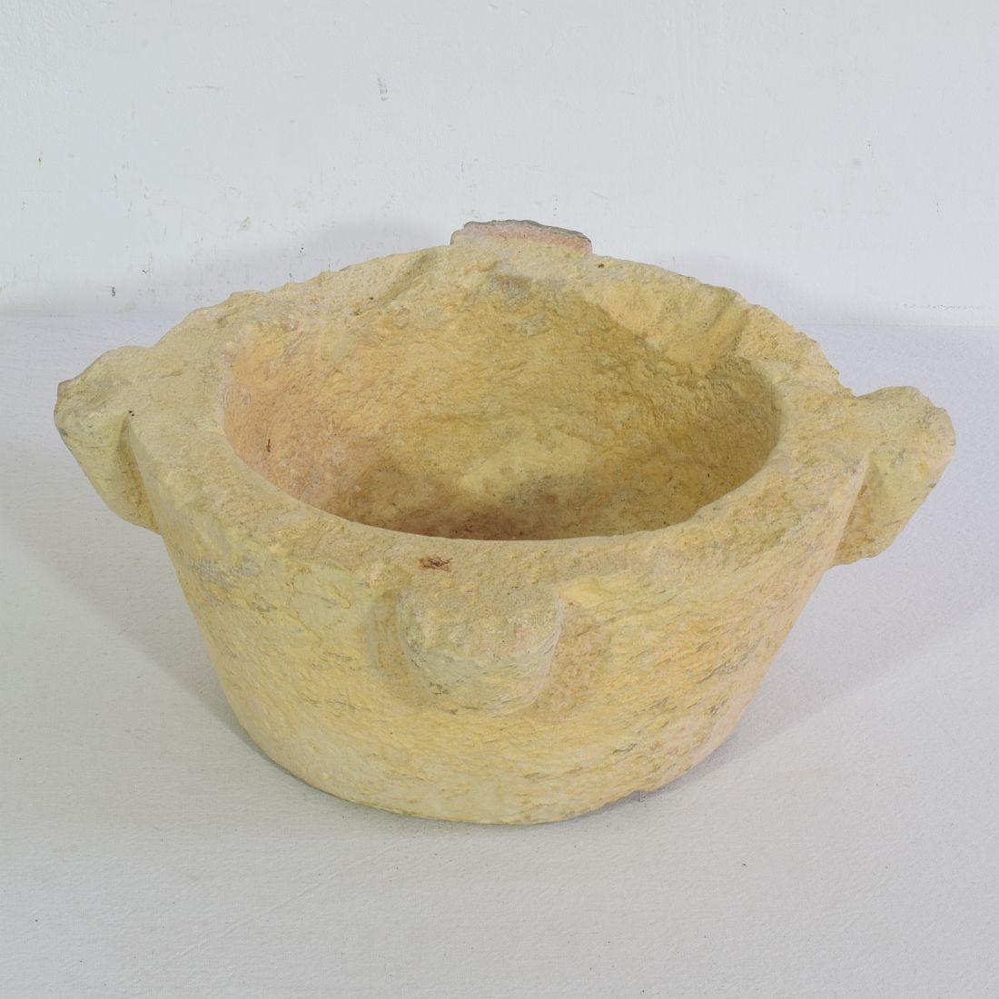 French, 17th-18th Century Weathered Terracotta Mortar For Sale at 1stDibs