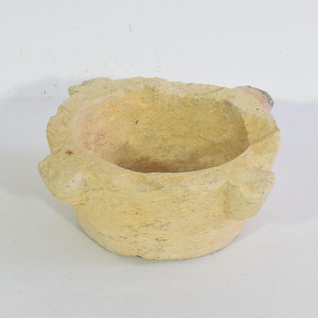 French, 17th-18th Century Weathered Terracotta Mortar For Sale at 1stDibs