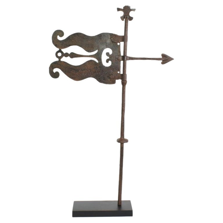 French, 17th Century, Forged Iron Weathervane For Sale at 1stDibs