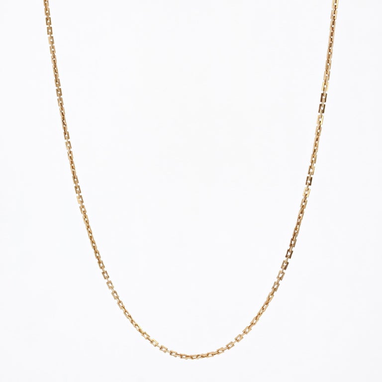French 18 Karat Rose Gold Rectangular Convict Mesh Chain For Sale at ...