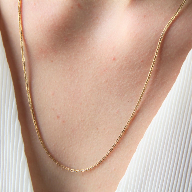 French 18 Karat Rose Gold Rectangular Convict Mesh Chain For Sale at ...