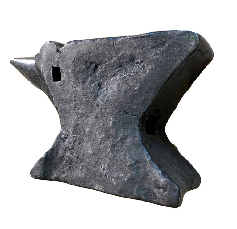 French 1811 Hand-Forged Iron Locksmith Anvil, Carved Tree of Life and 8 ...