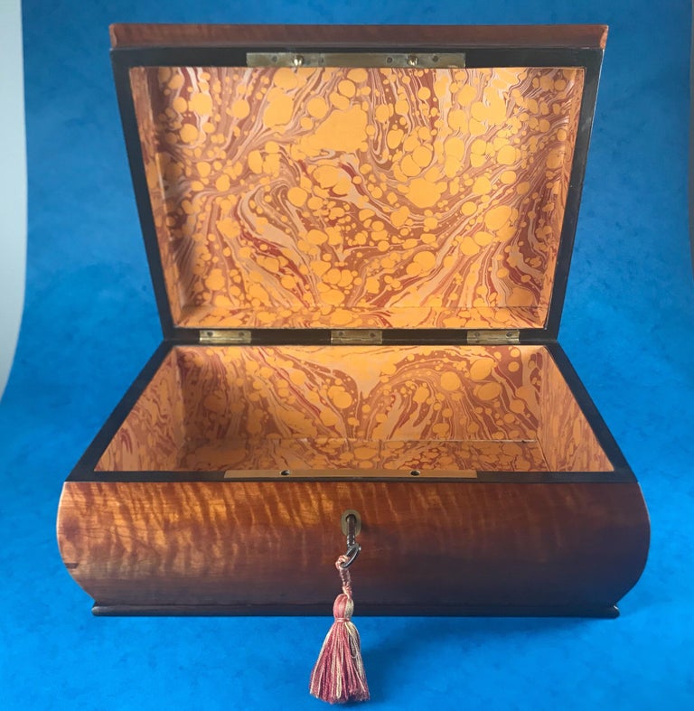 French 1820 Pagoda Shaped Satinwood Box at 1stDibs