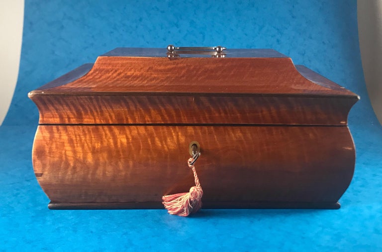 French 1820 Pagoda Shaped Satinwood Box at 1stDibs