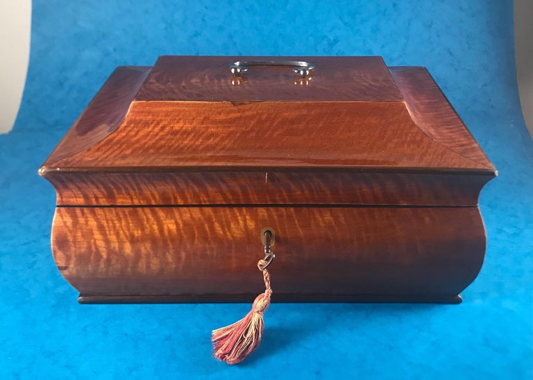 French 1820 Pagoda Shaped Satinwood Box at 1stDibs