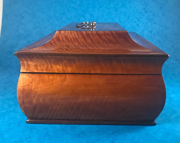 French 1820 Pagoda Shaped Satinwood Box at 1stDibs