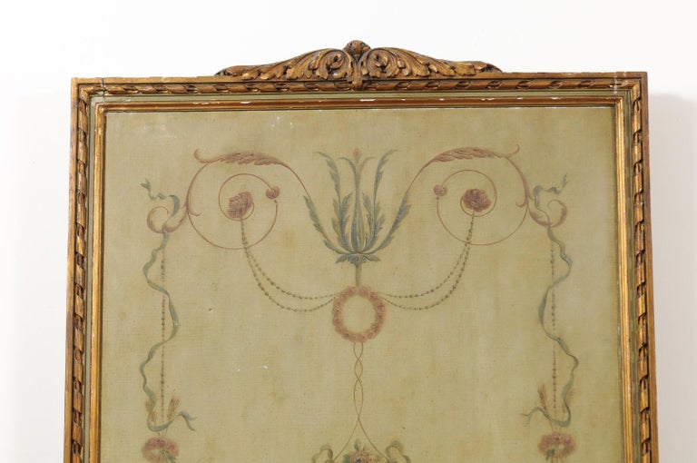 French 1850s Napoléon III Framed Architectural Panel with Allegory of ...
