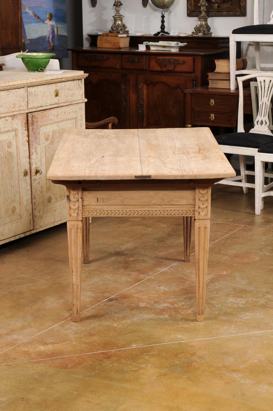 French, 1850s Napoléon III Period Center Table with Carved Motifs and ...