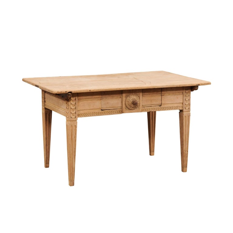 French, 1850s Napoléon III Period Center Table with Carved Motifs and ...