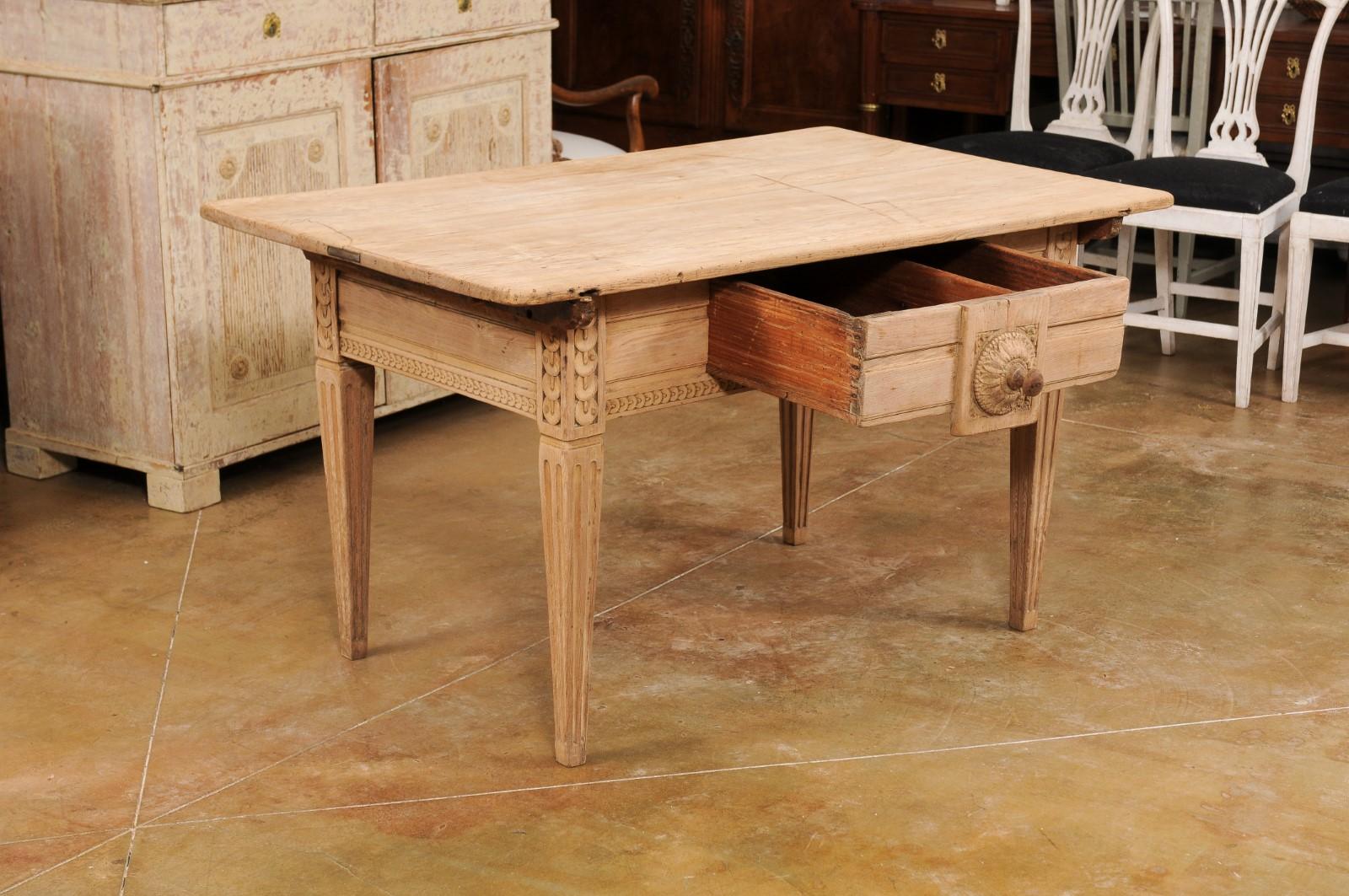 French, 1850s Napoléon III Period Center Table with Carved Motifs and ...