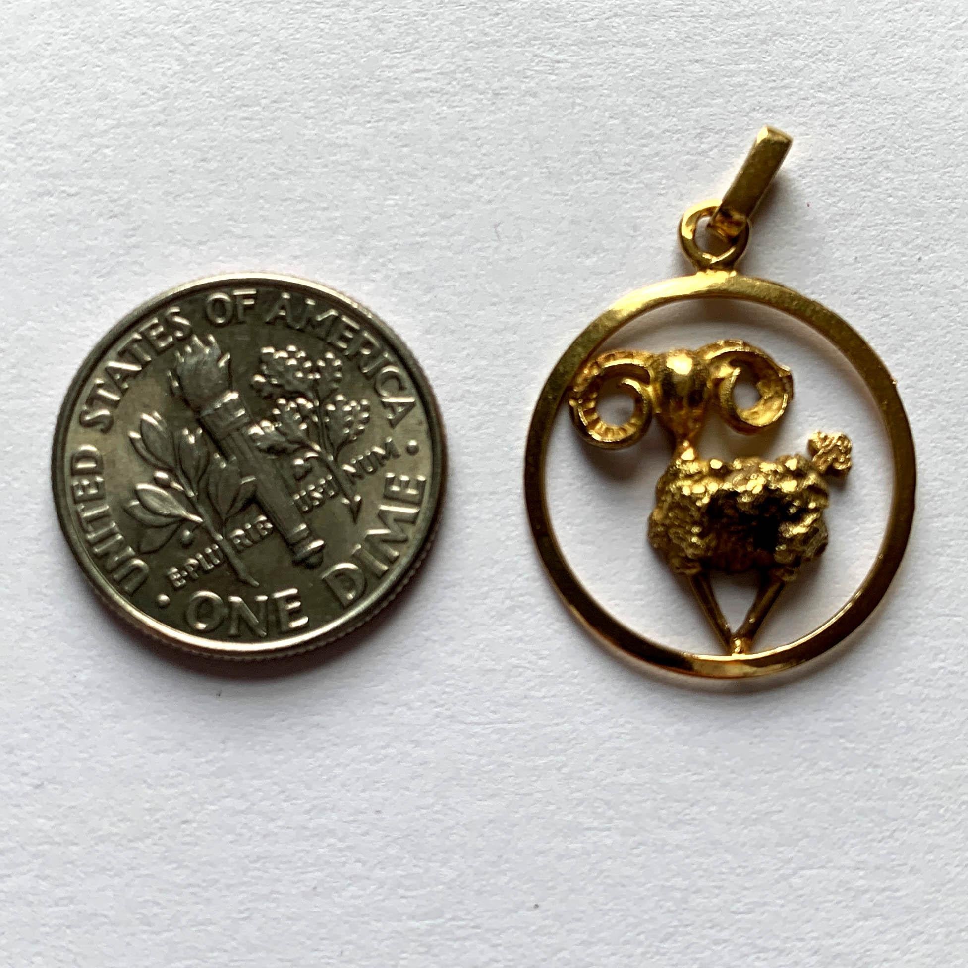 French 18 Karat Yellow Gold Ares Zodiac Charm Pendant For Sale at ...