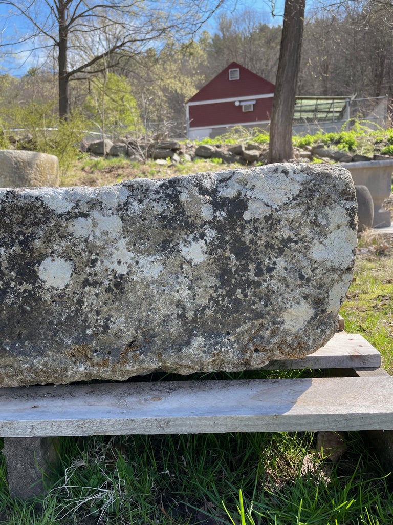 French 18th C Square Hand-Carved Limestone Trough at 1stDibs