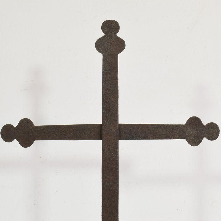 French, 18th Century, Hand Forged Iron Village Cross at 1stDibs