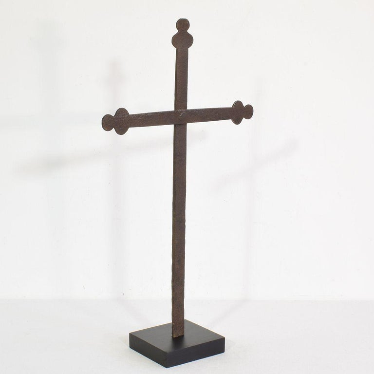 French, 18th Century, Hand Forged Iron Village Cross at 1stDibs