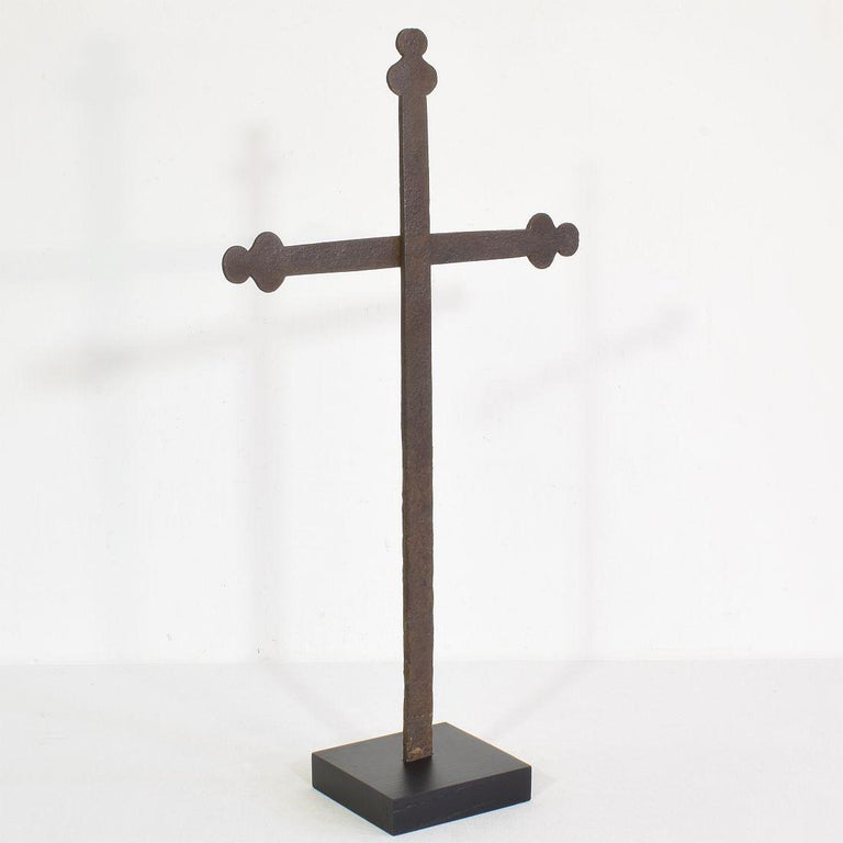 French, 18th Century, Hand Forged Iron Village Cross at 1stDibs