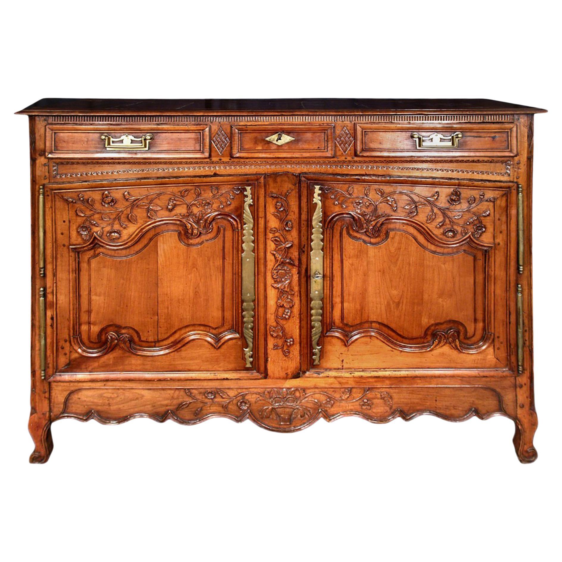 18th Century Louis XV Walnut Wood Buffet from Provence, France For Sale ...