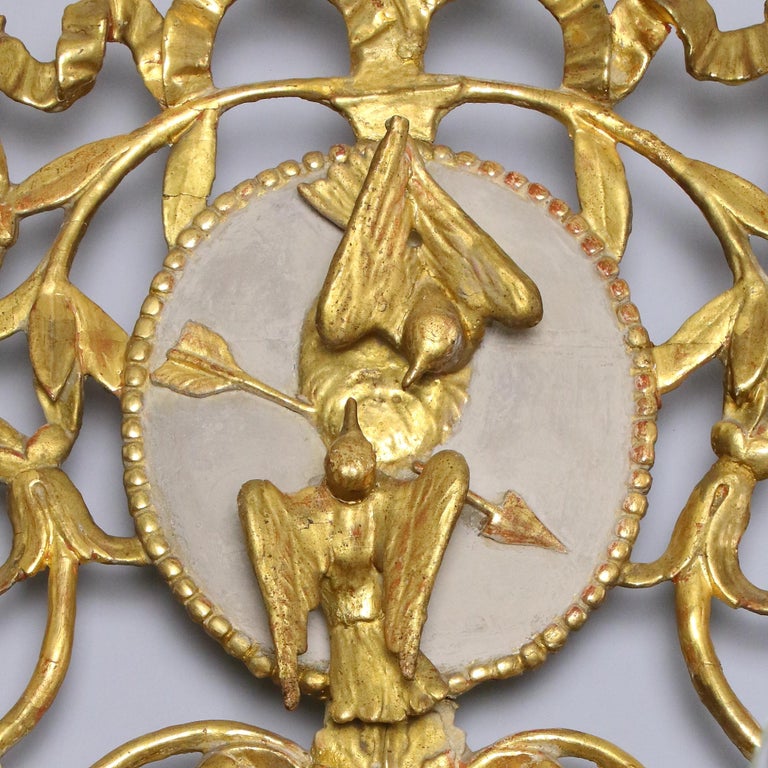 French 18th Century Louis XVI Neoclassical Giltwood Love Symbol Wall ...
