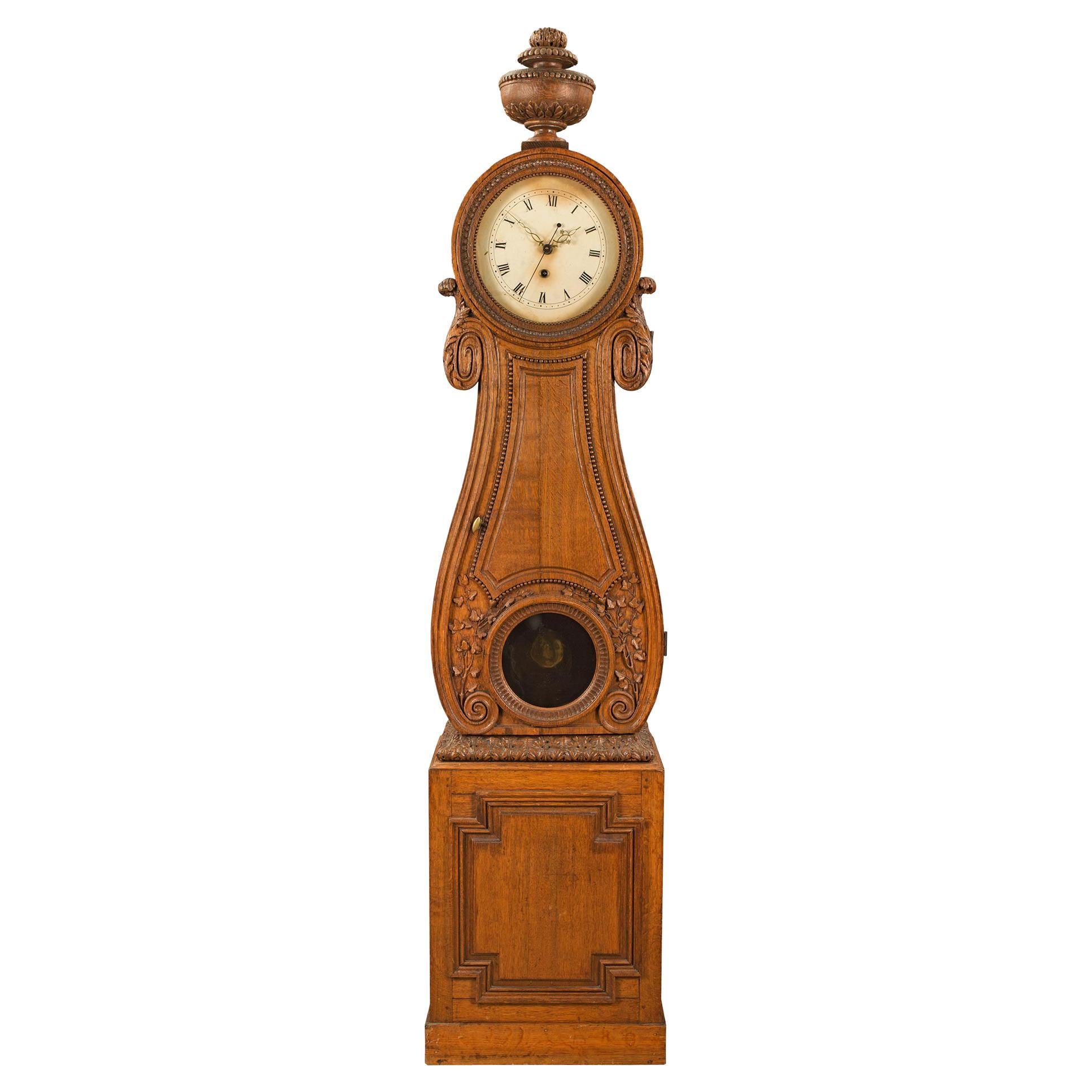 18th Century Oak Longcase Grandfather Clock at 1stDibs