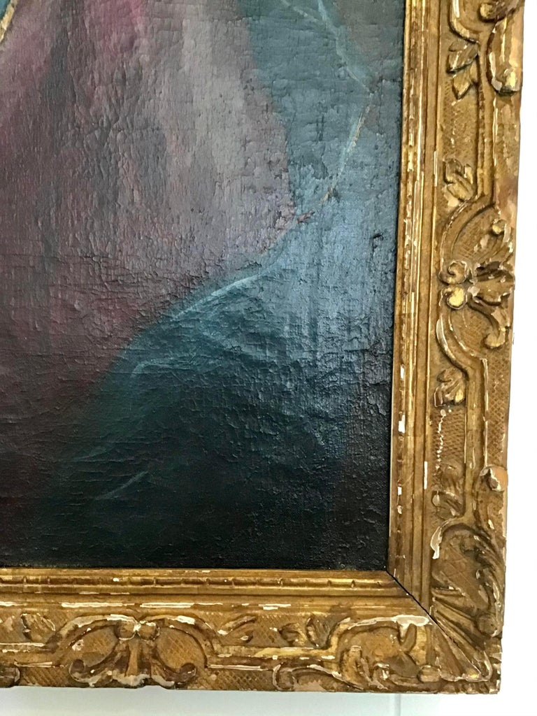 French 18th Century Portrait of a Noble Woman For Sale at 1stDibs