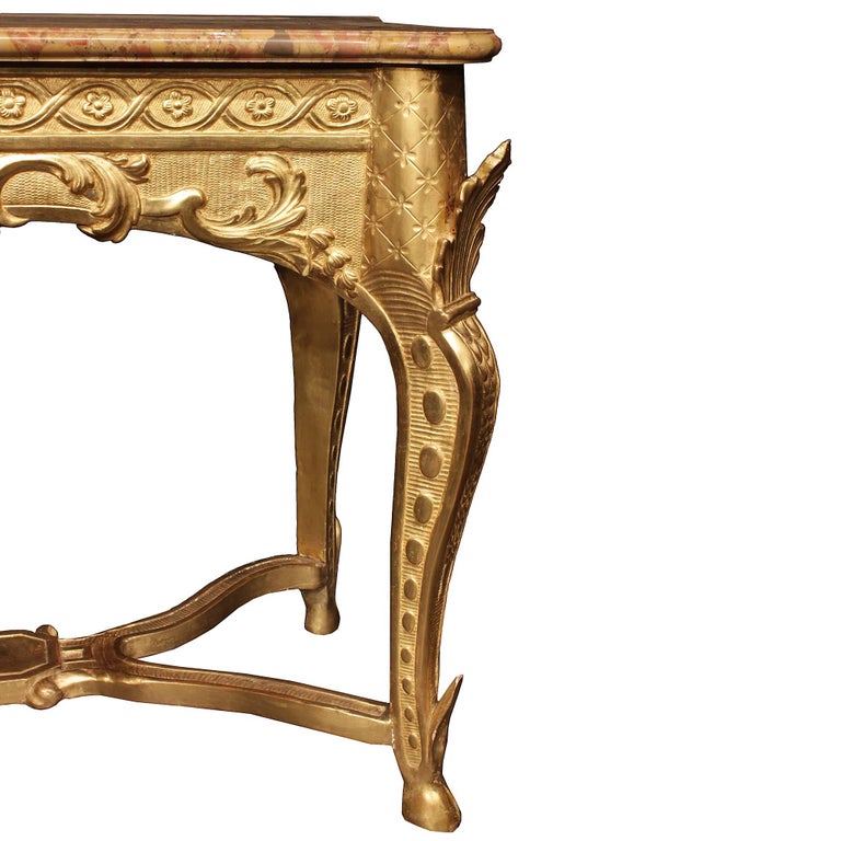 French 18th Century Regence Period Giltwood Console For Sale at 1stDibs